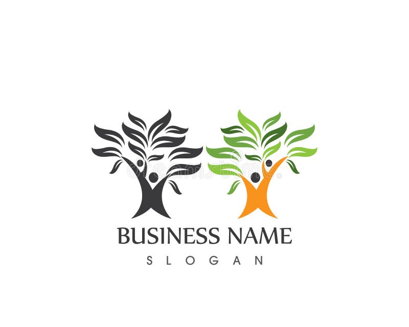 Vector - Tree Green People Identity Card Vector Logo Template Stock ...