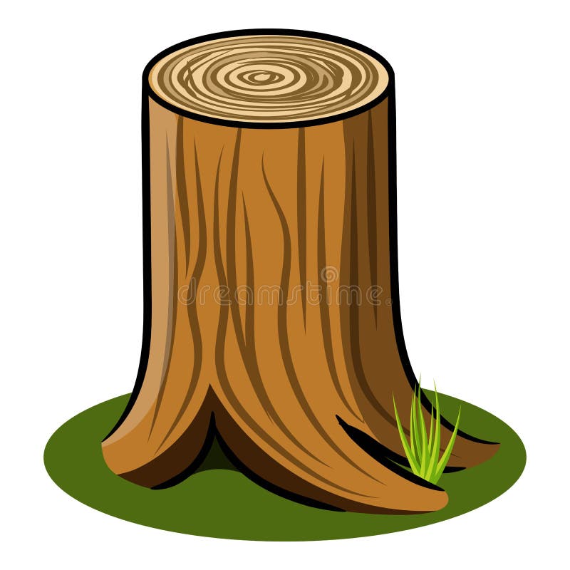Vector Tree Stump Realistic Props for Cartoon. Vector Image Isolated on ...