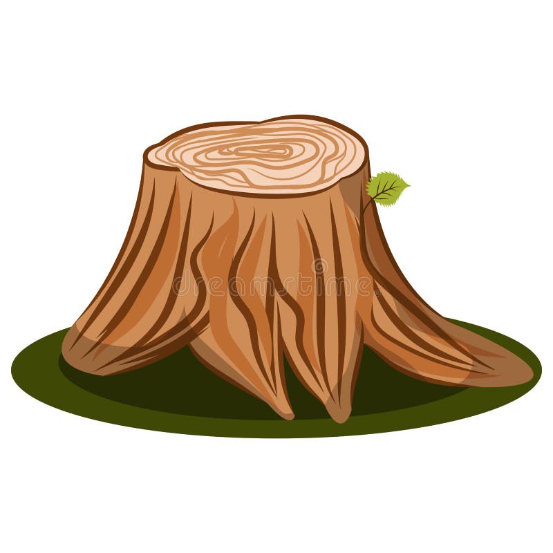 Vector Tree Stump Realistic Props for Cartoon. Vector Image Isolated on ...