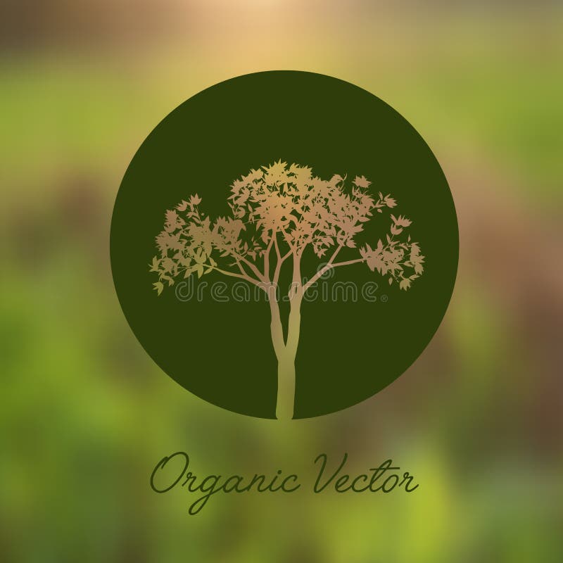 Vector Tree and Zen Circle on Natural Background Stock Vector ...