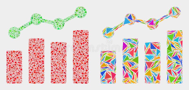 Vector Trend Charts Mosaic Icon of Triangles Stock Vector ...
