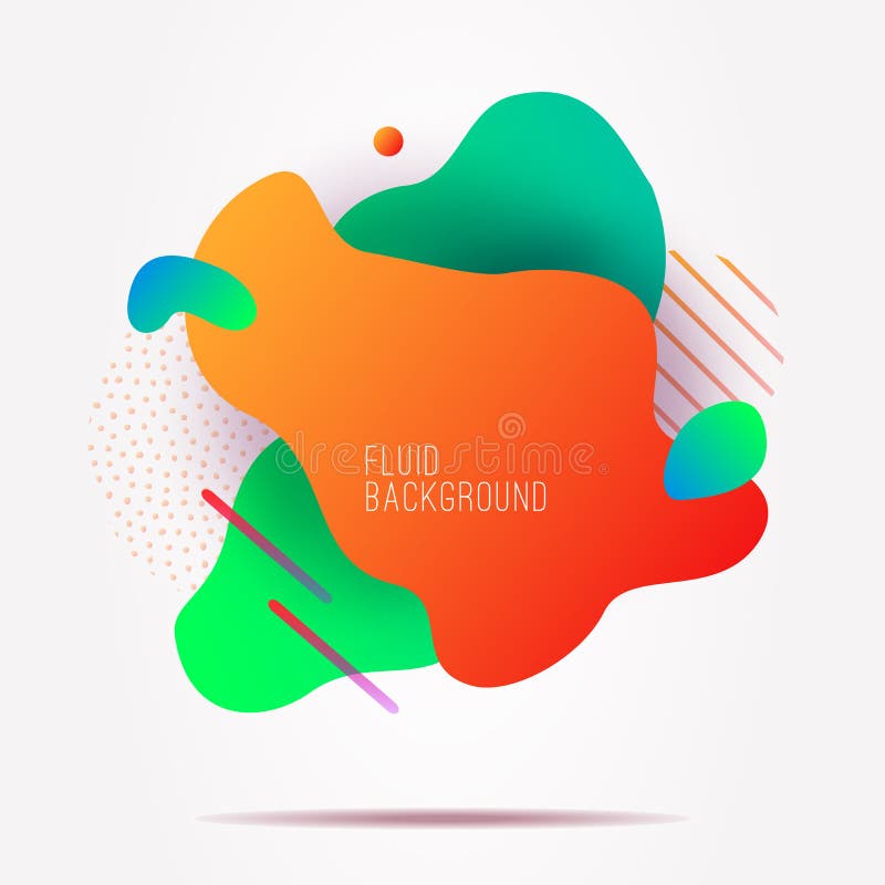 Vector Trendy Illustration with Geometric Modern 3d Fluid Shapes Stock ...
