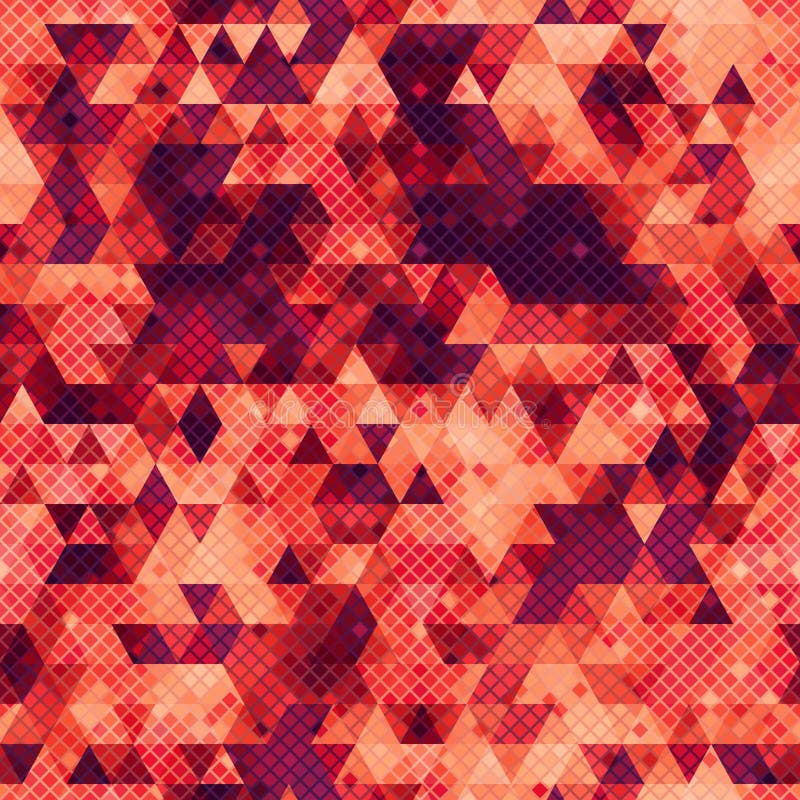 Vector Trendy Low Poly Seamless Pattern. Camouflage Polygonal ...