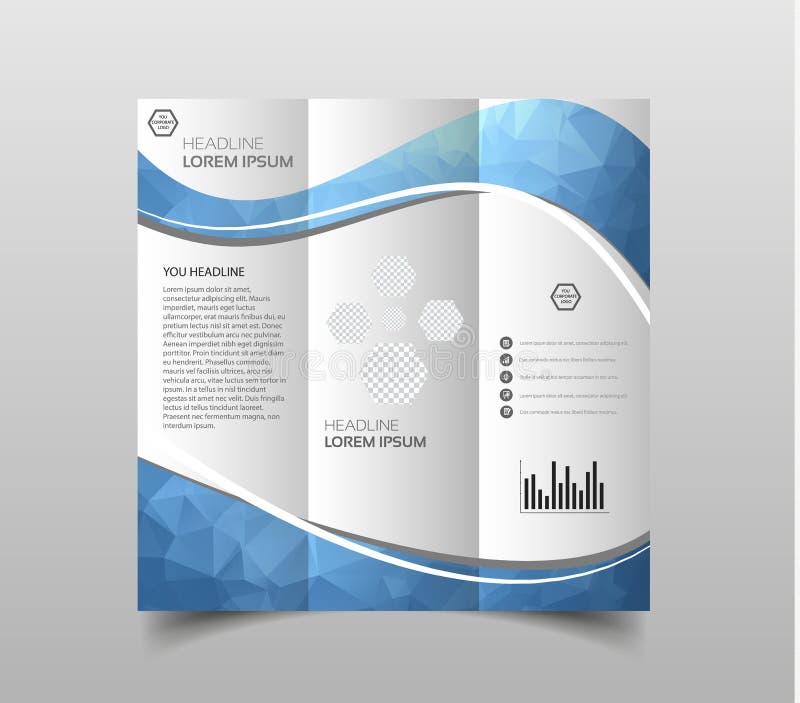 Vector of Tri-fold Brochure Design Templates with Modern Polygonal ... Vector of Tri-fold Brochure Design Templates with Modern Polygonal ...