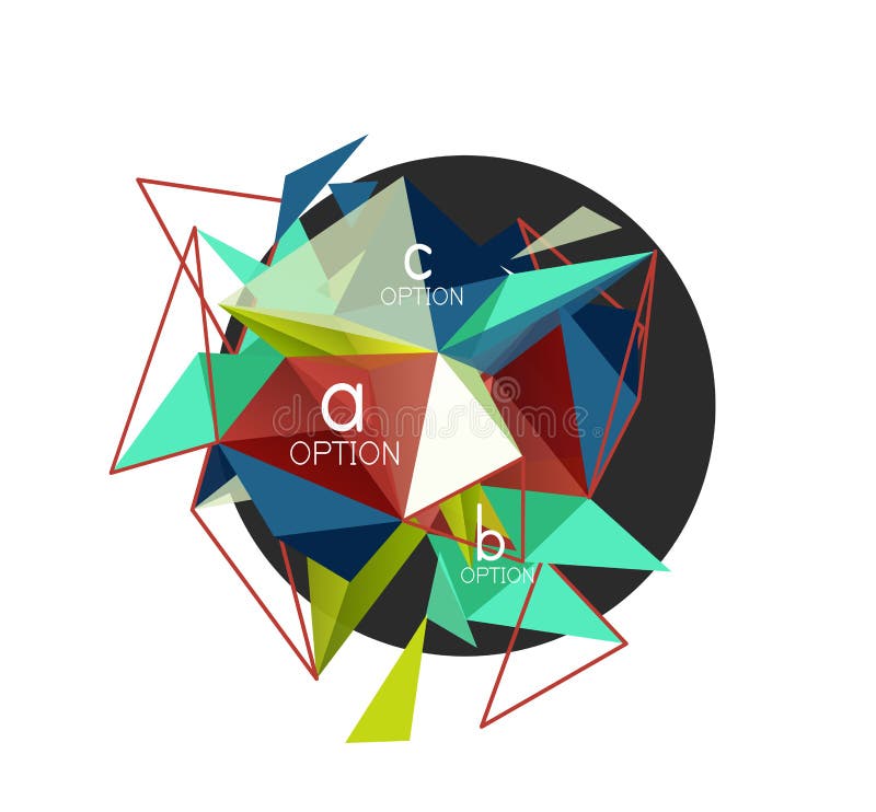 Vector Triangle Abstract Background, Low Poly Concept Stock Vector ...