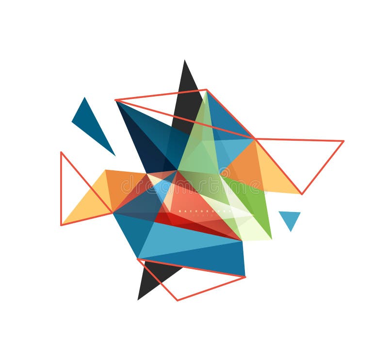 Vector Triangle Abstract Background, Low Poly Concept Stock Vector ...