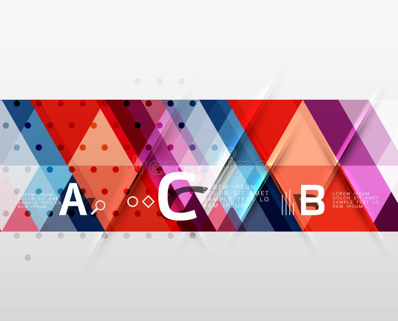 Vector triangle banner stock vector. Illustration of element - 86077014