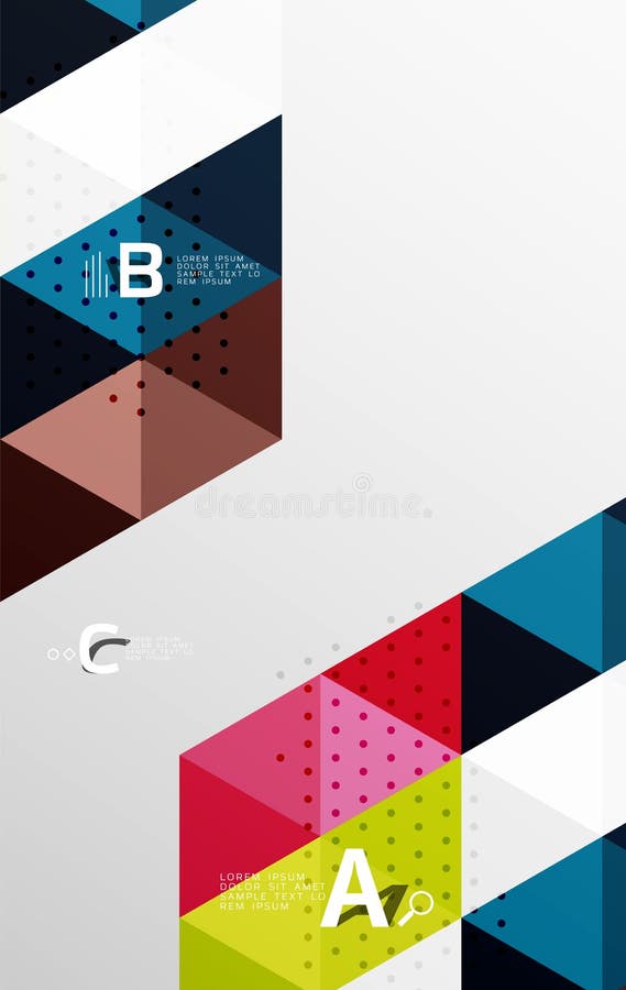 Vector triangle banner stock vector. Illustration of graph - 86077286