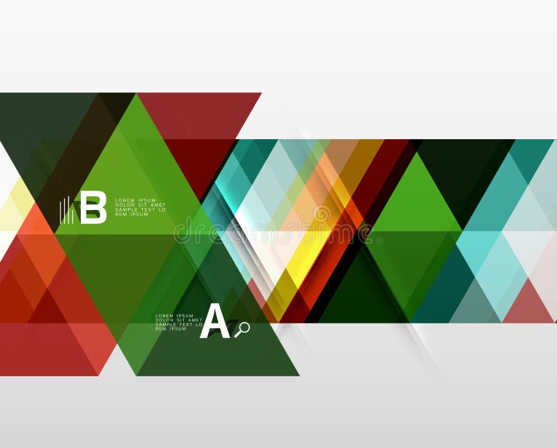 Vector triangle banner stock illustration. Illustration of idea - 86569392