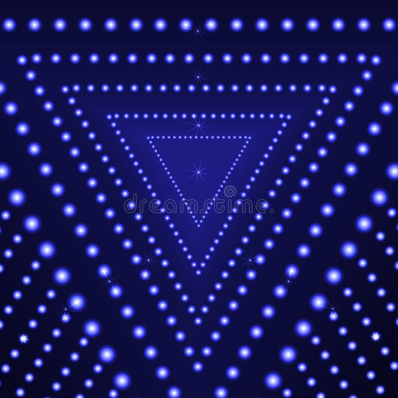 Vector Triangle Blue Shine Background, Glowing Circles, Abstract Lights ...