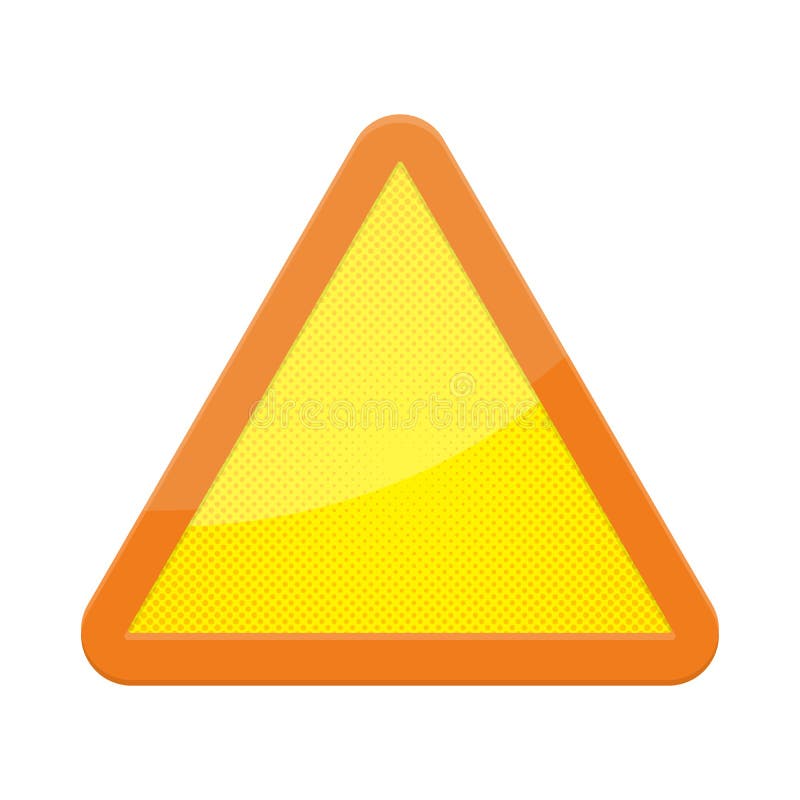 Vector Triangle Button in Pop Art Design Stock Illustration ...