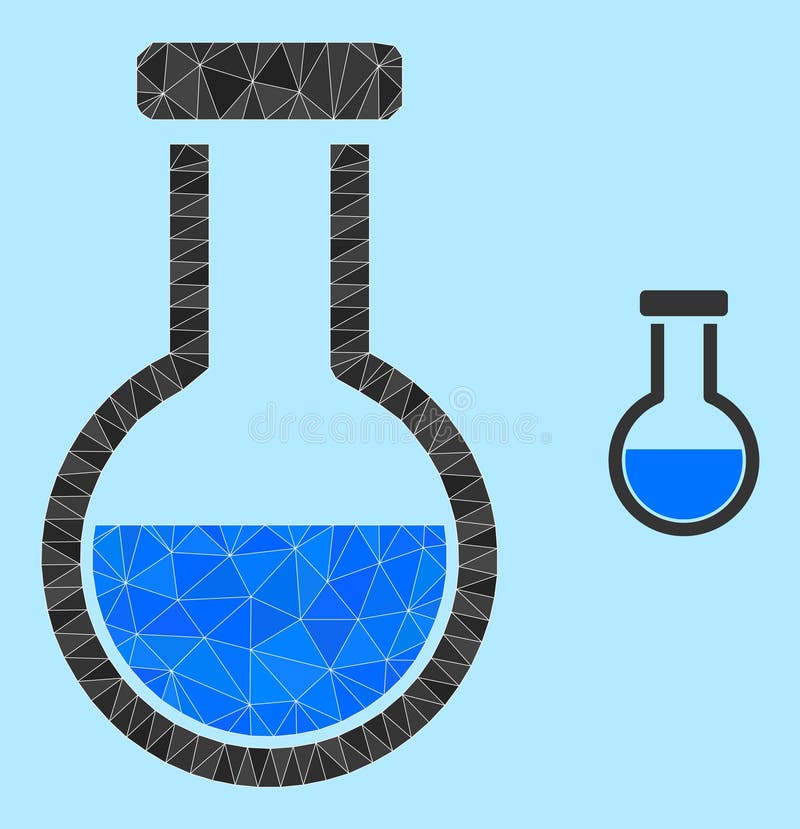 Vector Triangle Filled Analysis Flask Icon Stock Vector - Illustration ...