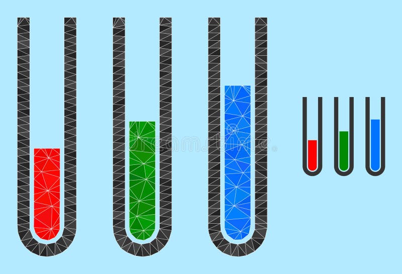 Vector Triangle Filled Analysis Test Tubes Icon Stock Vector ...