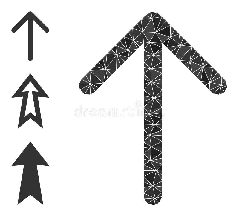 Vector Triangle Filled Arrow Up Icon with Bonus Icons Stock Vector ...