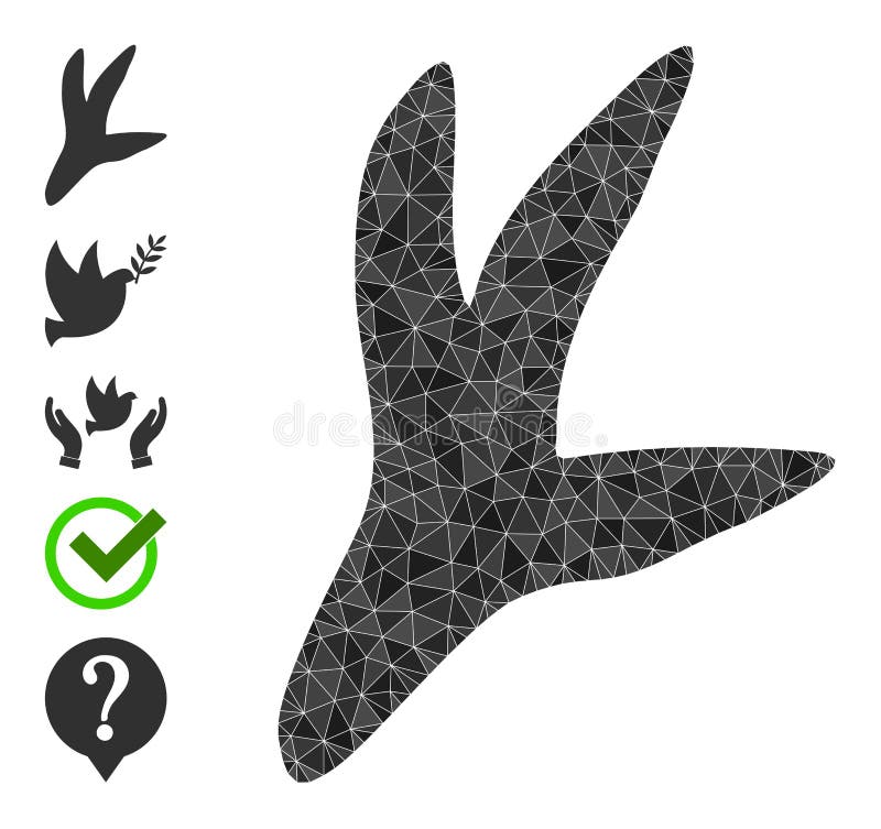 Vector Triangle Filled Bird Step Icon and Similar Icons Stock ...