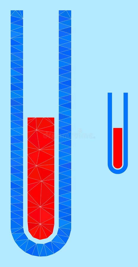 Blood Test Tube Triangle Lowpoly Flat Icon Stock Vector - Illustration ...