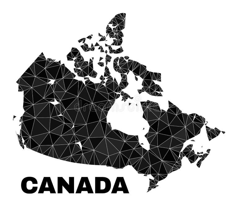 Vector Triangle Filled Canada Map Stock Vector - Illustration of ...