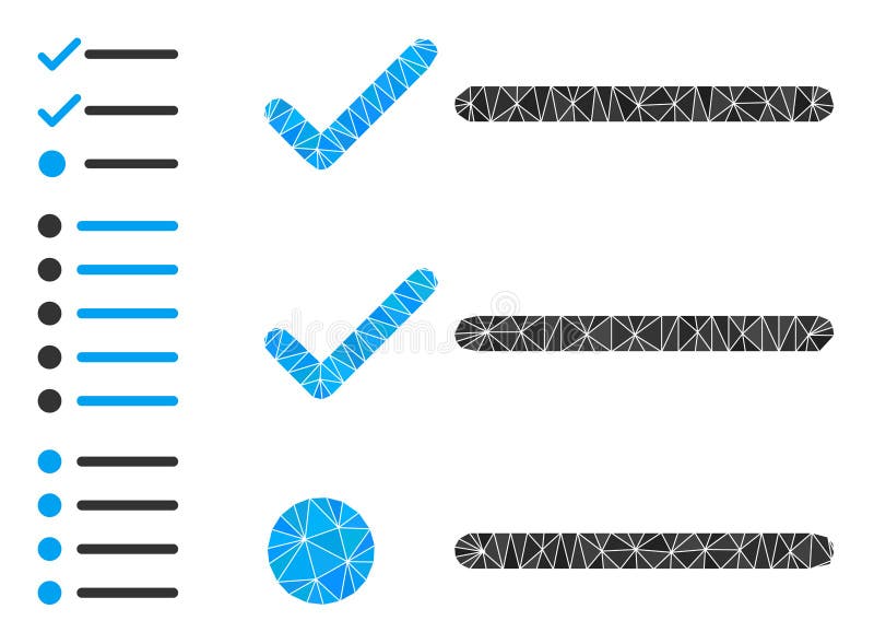 Vector Triangle Filled Checklist Icon with Similar Icons Stock Vector ...