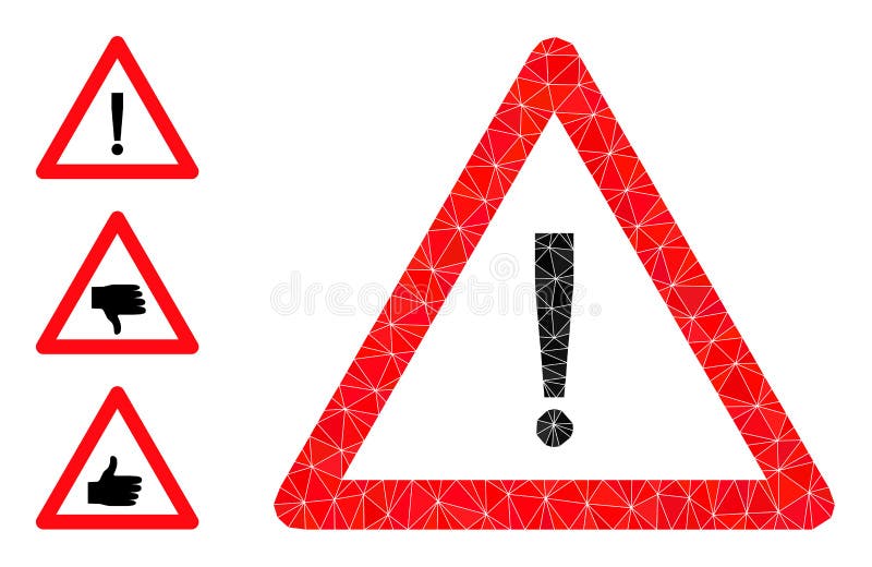 Vector Triangle Filled Danger Warning Icon and Bonus Icons Stock Vector ...