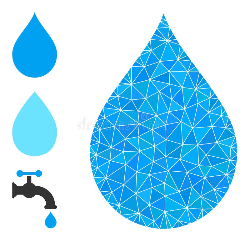 Vector Triangle Filled Drop Icon and Other Icons Stock Vector ...