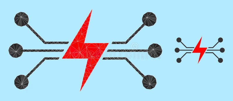 Vector Triangle Filled Energy Circuit Icon Stock Vector - Illustration ...