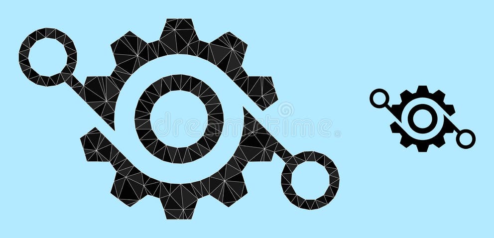 Vector Triangle Filled Gear Project Icon Stock Vector - Illustration of ...