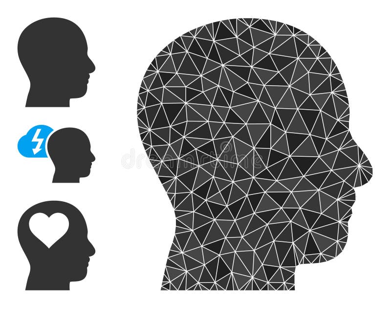 Vector Triangle Filled Head Profile Icon and Similar Icons Stock Vector ...