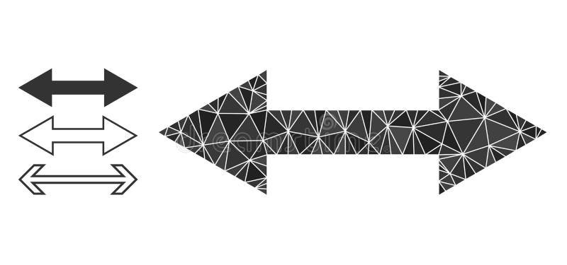 Vector Triangle Filled Horizontal Flip Icon with Similar Icons Stock ...