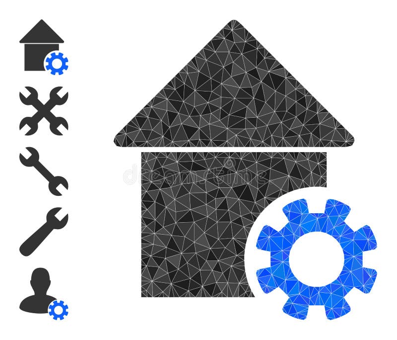 Vector Triangle Filled House Options Icon and More Icons Stock Vector ...