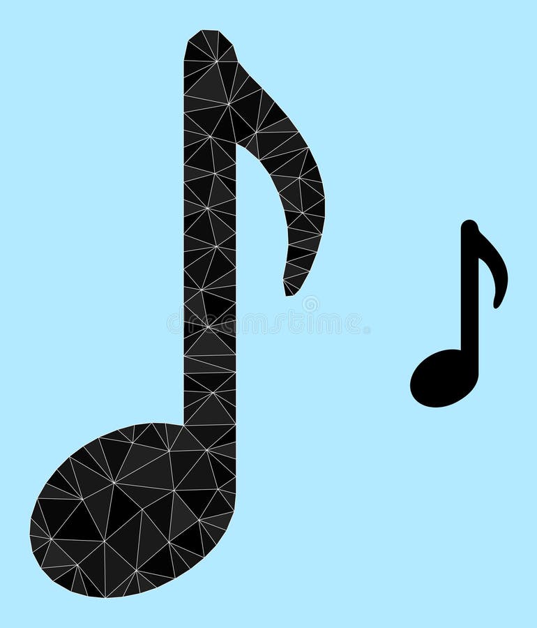 Vector Triangle Filled Music Note Icon Stock Vector - Illustration of ...