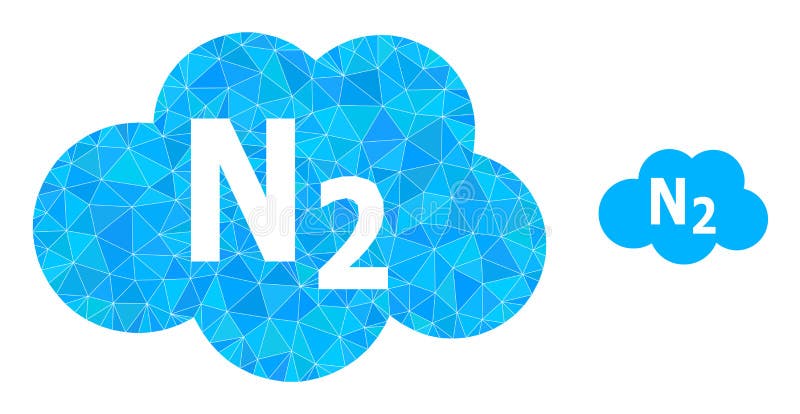 Vector Triangle Filled Nitrogen Cloud Icon Stock Vector - Illustration of element, composition ...
