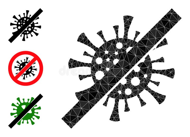 Vector Triangle Filled No Contagious Virus Icon and Similar Icons Stock ...