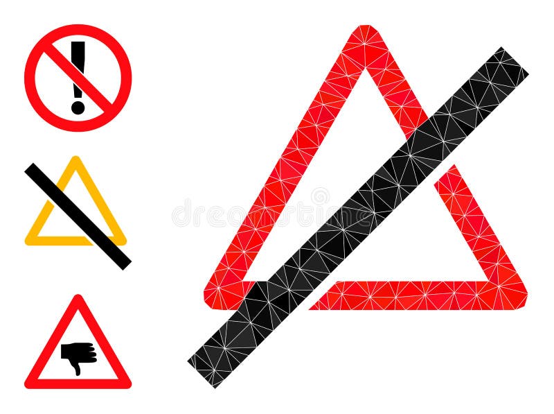 Vector Triangle Filled No Danger Icon with Similar Icons Stock Vector ...