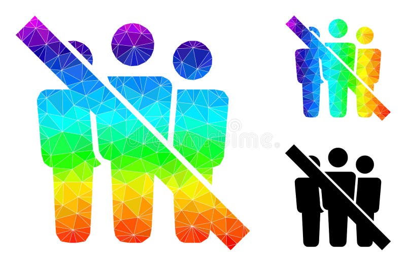 Vector Triangle Filled No People Icon with Spectrum Gradient Stock ...