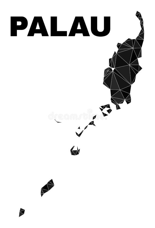 Vector Triangle Filled Palau Map Stock Vector - Illustration of ...
