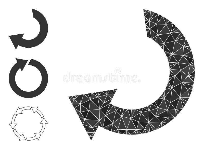 Vector Triangle Filled Rotate Icon with Other Icons Stock Vector ...