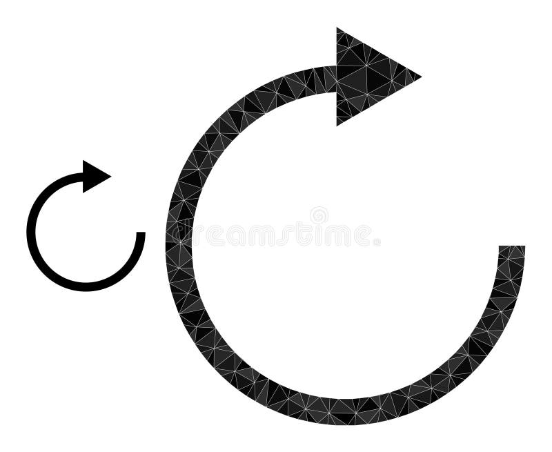 Vector Triangle Filled Rotate Right Arrow Icon Stock Vector ...