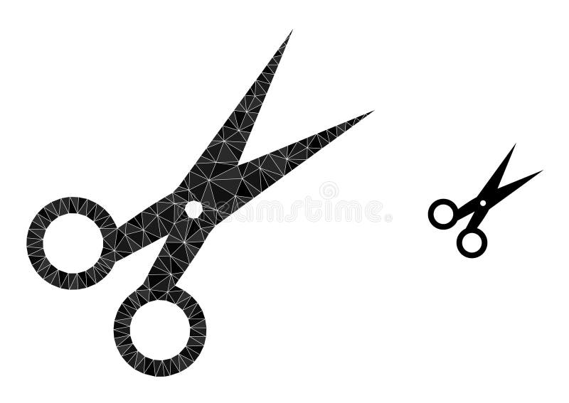 Vector Triangle Filled Scissors Icon Stock Vector - Illustration of ...
