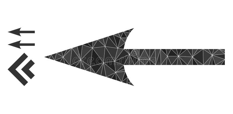 Vector Triangle Filled Sharp Arrow Left Icon and Bonus Icons Stock ...