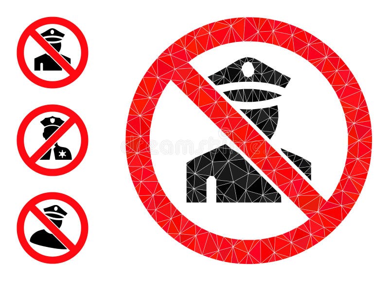 Vector Triangle Filled Stop Policeman Icon and Similar Icons Stock ...