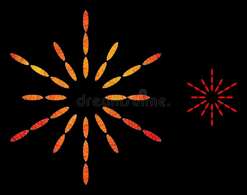 Vector Triangle Filled Sun Rays Icon with Orange Colored Gradient Stock ...