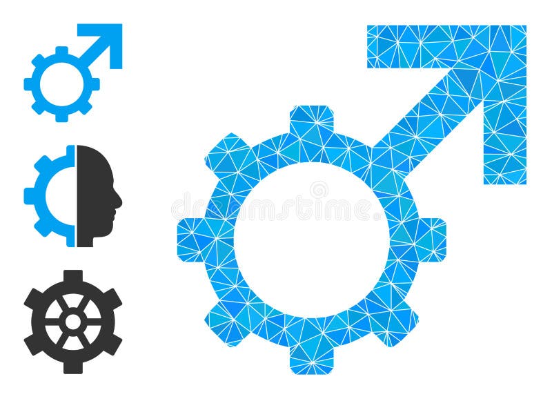 Vector Triangle Filled Technological Potence Icon with Similar Icons ...