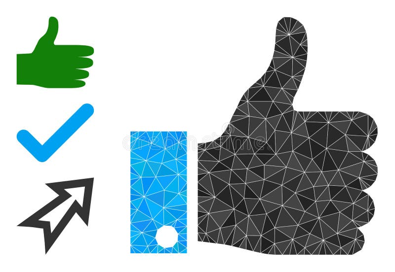 Vector Triangle Filled Thumb Up Icon and Bonus Icons Stock Vector ...