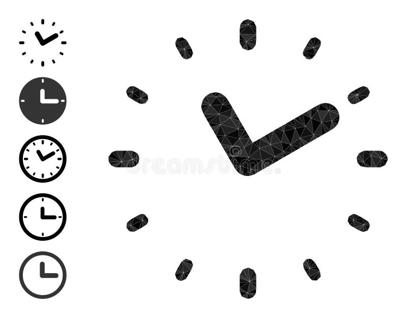 Vector Triangle Filled Time Icon and Bonus Icons Stock Vector ...