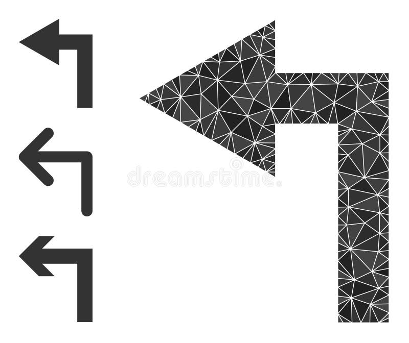 Vector Triangle Filled Turn Left Icon and Similar Icons Stock Vector ...