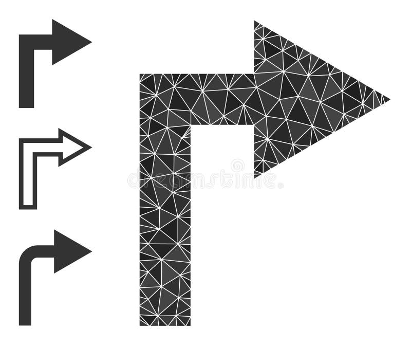 Vector Triangle Filled Turn Right Icon and Similar Icons Stock Vector ...