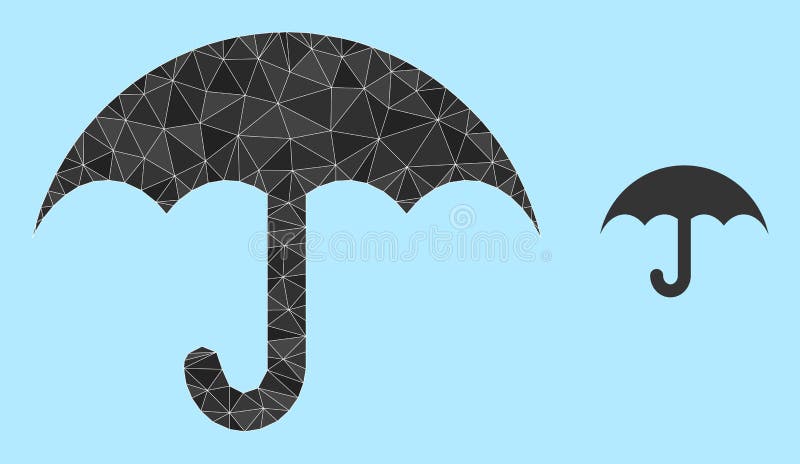 Vector Triangle Filled Umbrella Icon Stock Vector - Illustration of ...