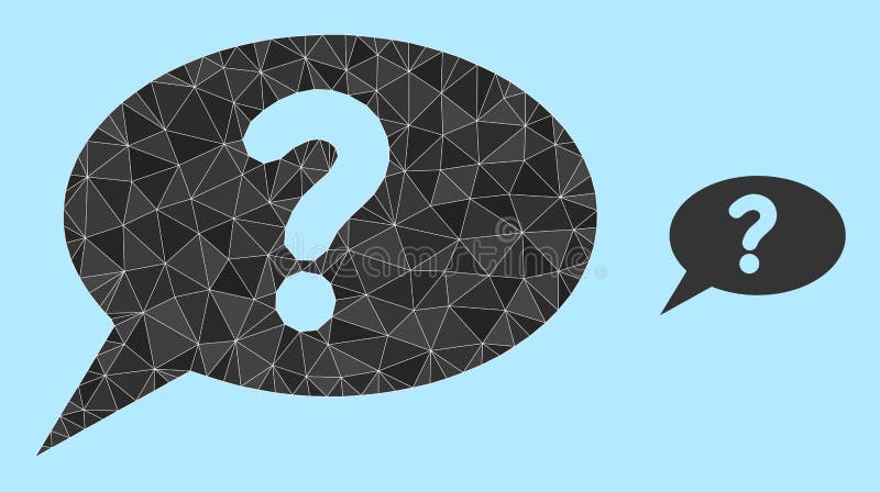 Vector Triangle Filled Unknown Message Icon Stock Vector - Illustration ...