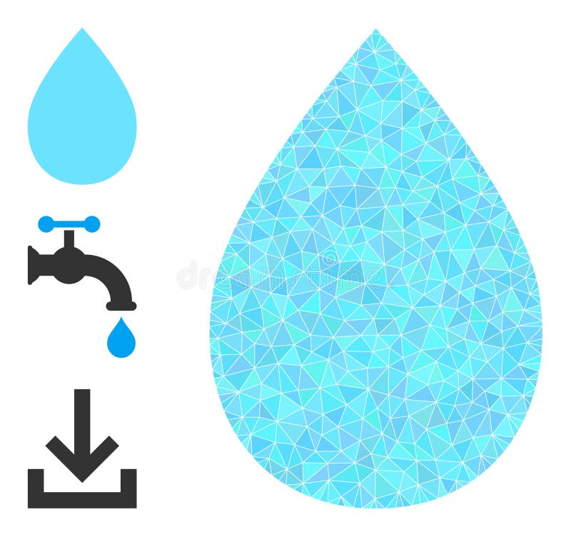 Vector Triangle Filled Water Drop Icon and Similar Icons Stock Vector ...