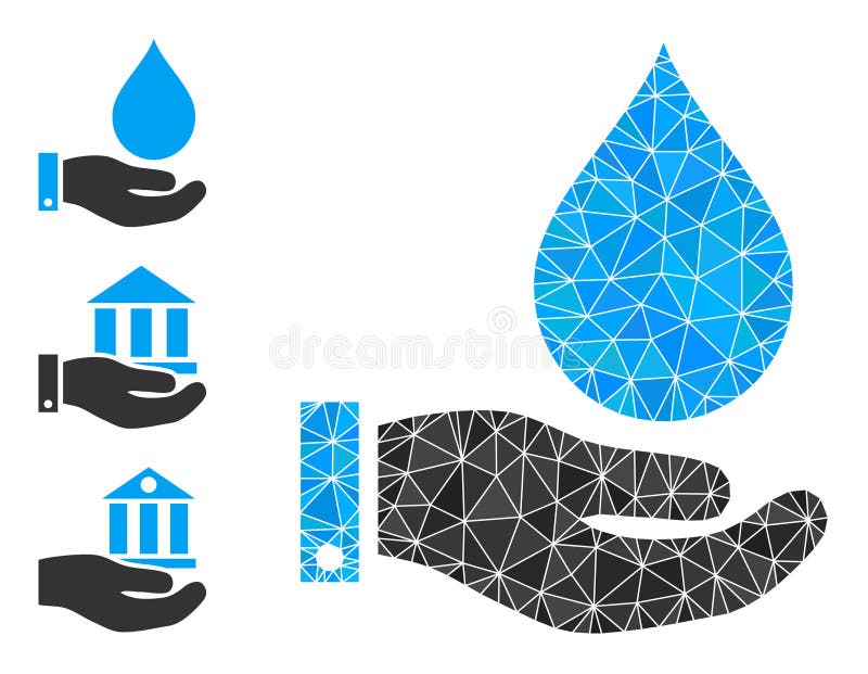 Vector Triangle Filled Water Service Icon and Similar Icons Stock ...